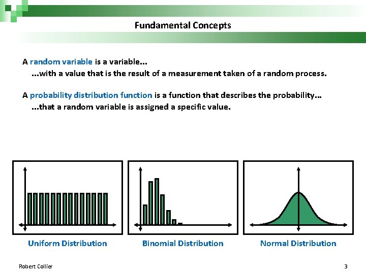 Statistical Methods for Optimization Algorithms Robert Collier collierruoguelph