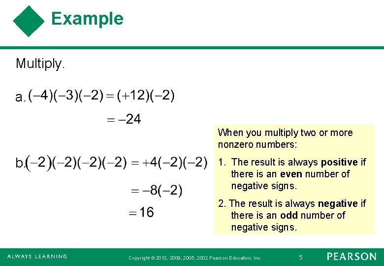Section 1 3 Multiplying and Dividing Real Numbers