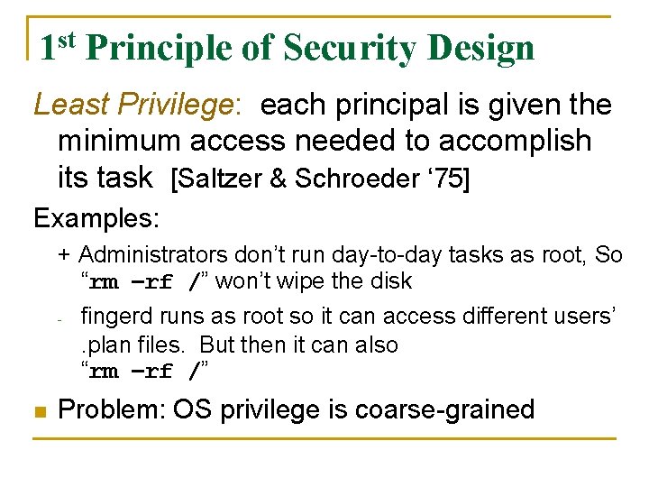 LanguageBased Security Guest lecture in CSE 605 Advanced