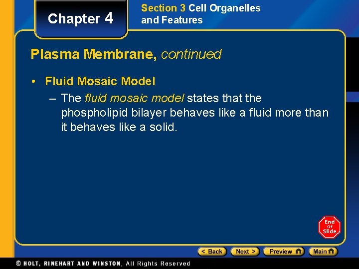 Chapter 4 Cell Structure and Function Table of