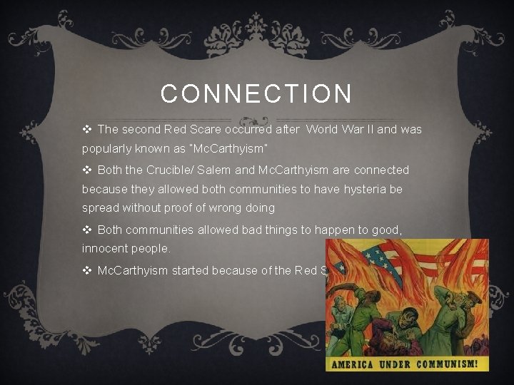 1950S RED SCARE AND MCCARTHYISM By Jahia Morris