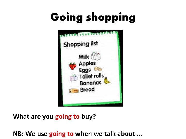 Talking about the future An interactive grammar lesson