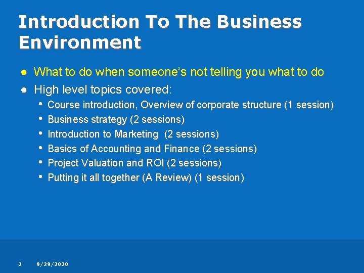 Lecture 1 Navigating the Business Environment Steve Montgomery