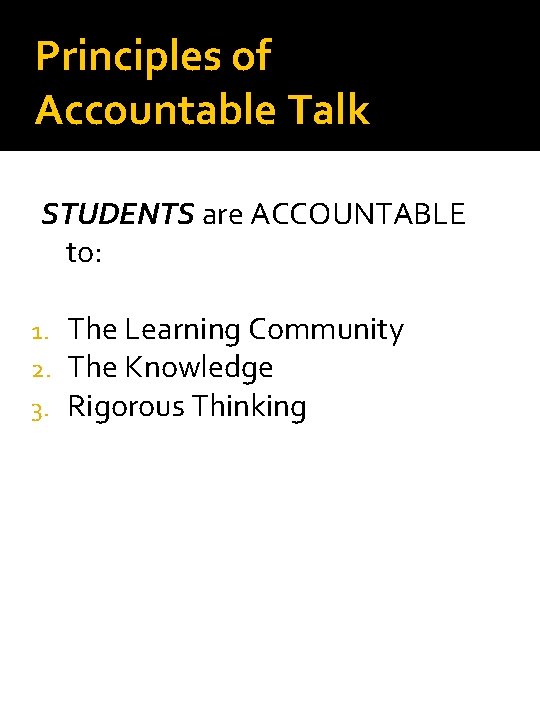 Accountable Talk Molding Classroom Questioning Dynamics to Engage