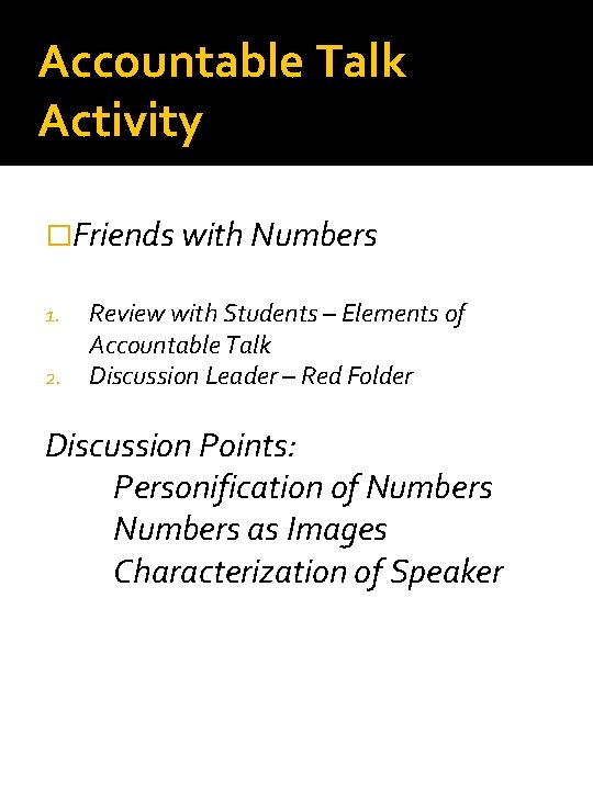Accountable Talk Molding Classroom Questioning Dynamics to Engage