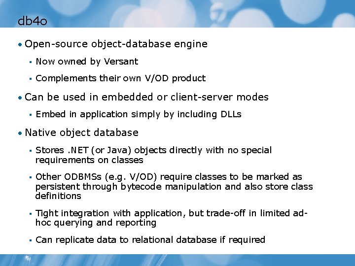 NET Database Technologies Using No SQL databases No