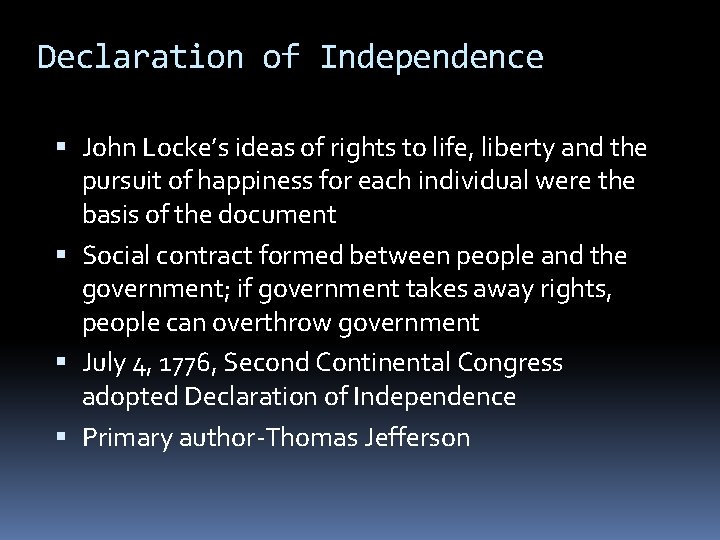 Chapter 2 Revolution and the Early Republic Colonial