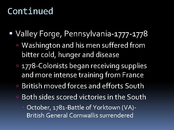 Chapter 2 Revolution and the Early Republic Colonial