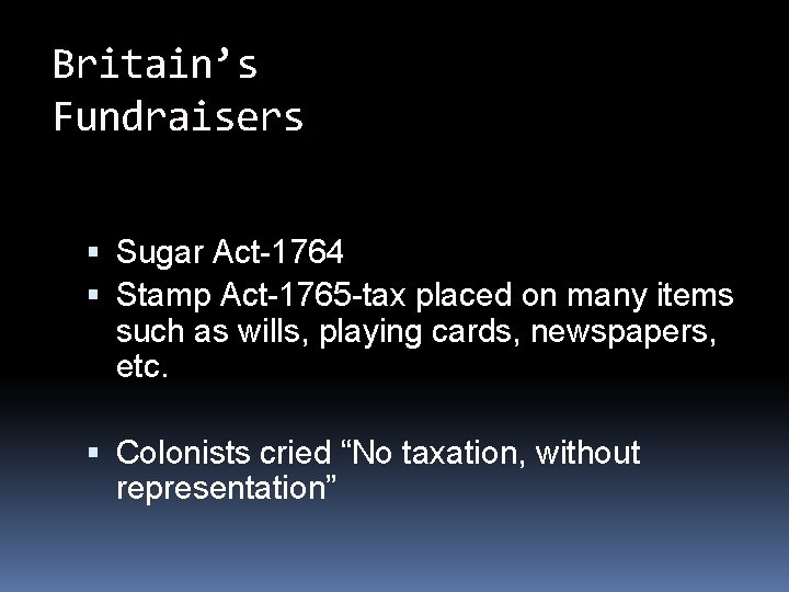 Chapter 2 Revolution and the Early Republic Colonial