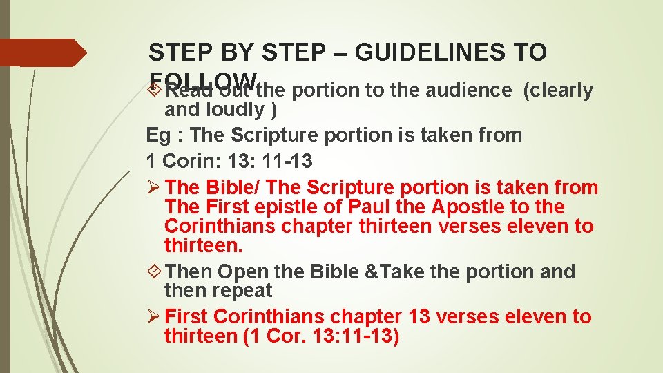 BIBLE READING ORIENTATION FOR TALENT SEARCH CRITERIA Introduction