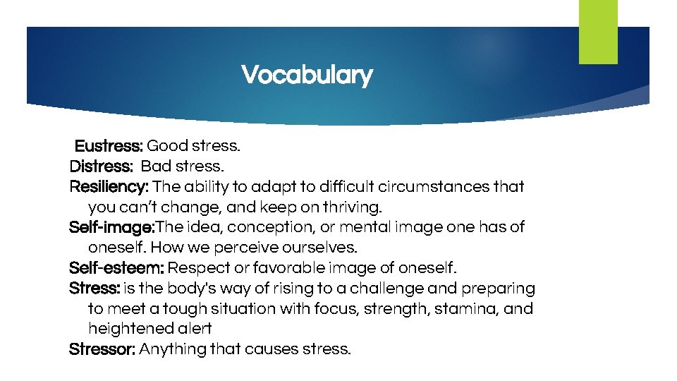 Mental Emotional Health 6 TH GRADE Objectives Learn