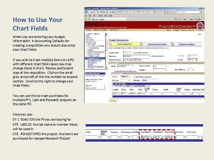 Using Chartfields How to track spend by PI