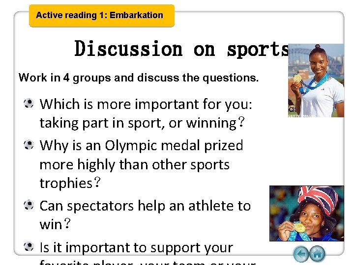 ACTIVE READING 1 Mapping Embarkation Navigation Destination Resources