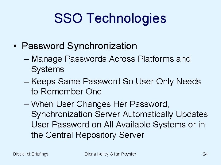 Single SignOn 101 Beyond the Hype What SSO