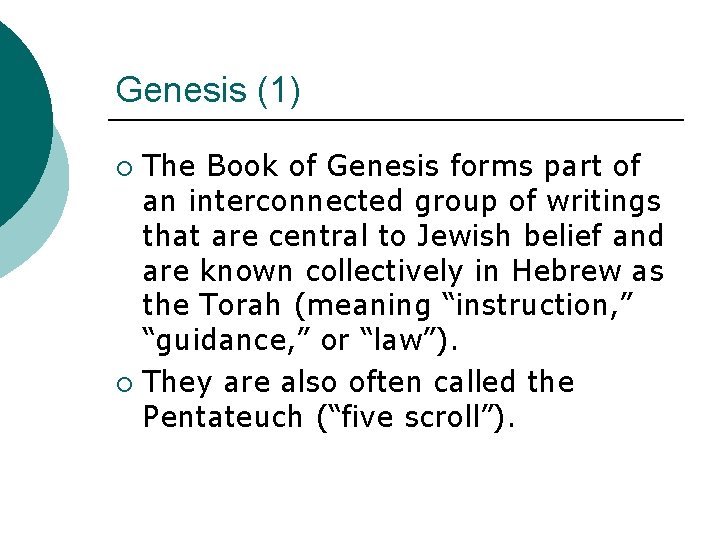 The Hebrew Bible Overview Time of Composition 1000