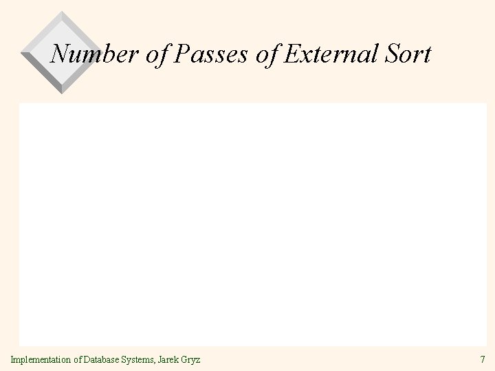 External Sorting Chapter 13 Implementation of Database Systems