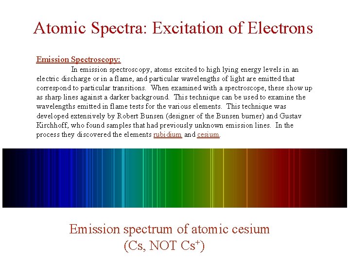 Spectroscopy The Interaction between Radiation and Matter presented
