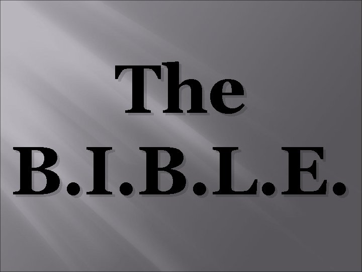 Wisdom Psalms The B I B L E