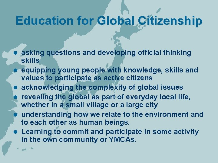 YMCA Global Citizenship Development Plan Seven Steps for