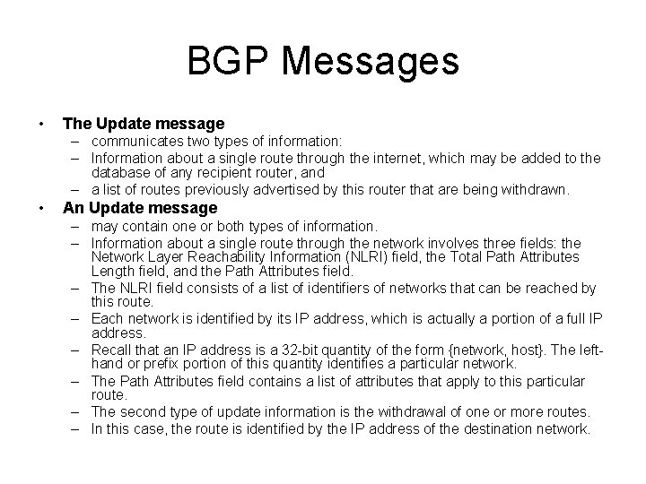 EEE 449 Computer Networks Internetwork Operation Border Gateway