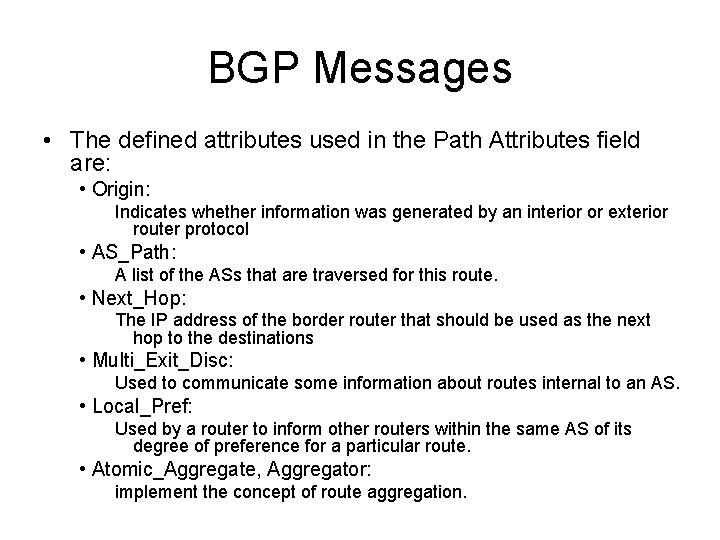 EEE 449 Computer Networks Internetwork Operation Border Gateway