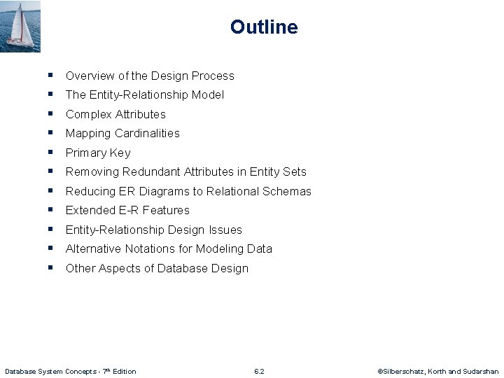 Chapter 6 Database Design Using the ER Model