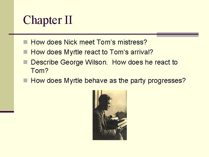 The Great Gatsby by F Scott Fitzgerald Study