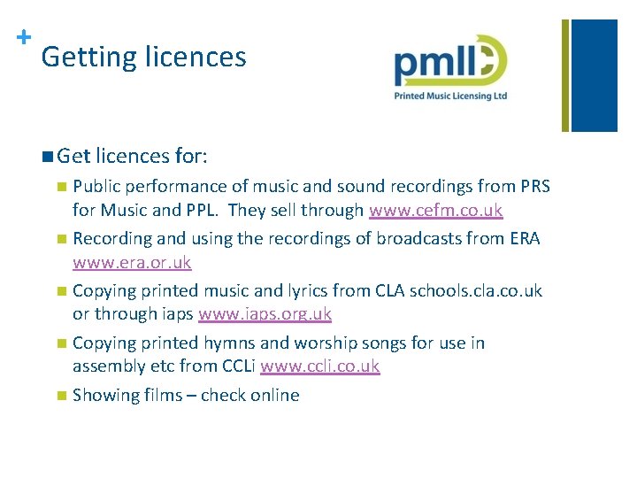 Licensing the use of music in school Basic