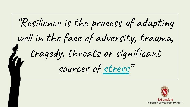 Stress Resilience Presented by Mandi Dornfeld and Tenley