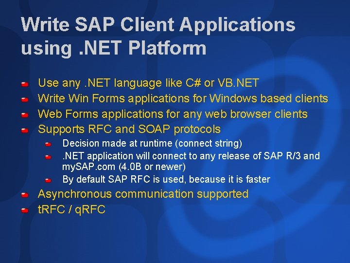 Ebz 290 The Sap Net Connector Building Sap