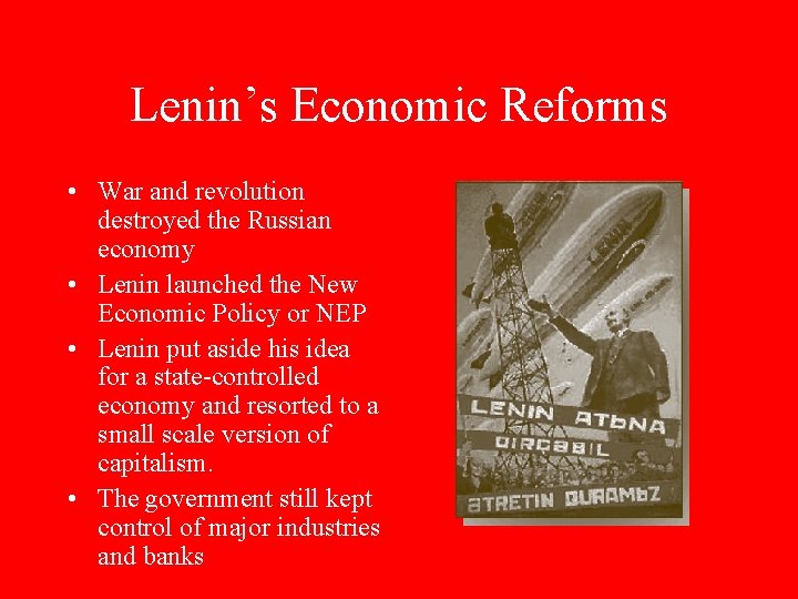 Lenin to Stalin Bolsheviks in Power Lenin orders