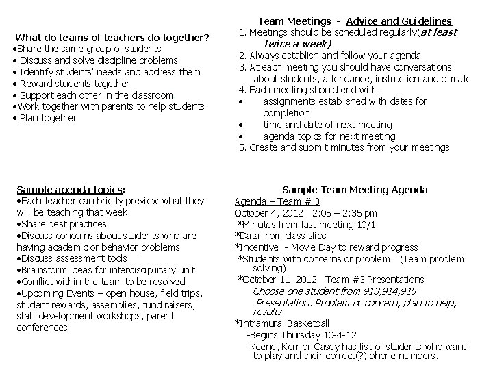 Defining Team Roles and Responsibilities Team Leader Facilitates