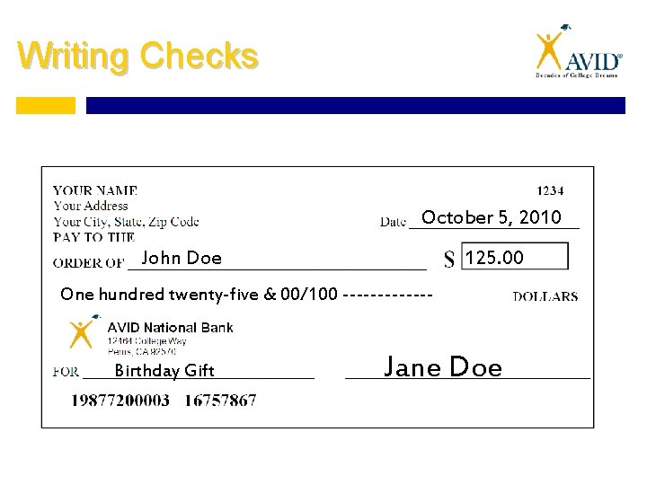 Financial Planning Balancing a Checkbook Checking Account Simulation