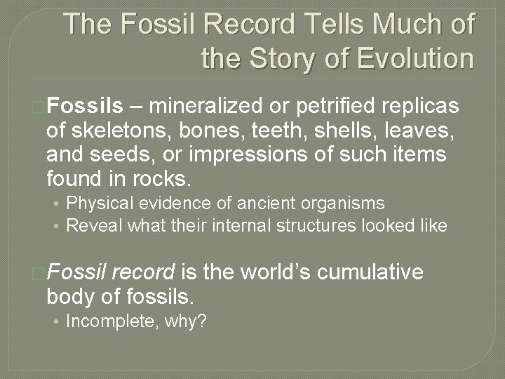 Biodiversity and Evolution Chapter 4 Miller and Spoolman