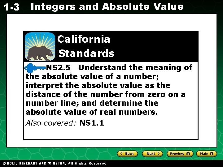 1 3 Integers and Absolute Value Preview Evaluating