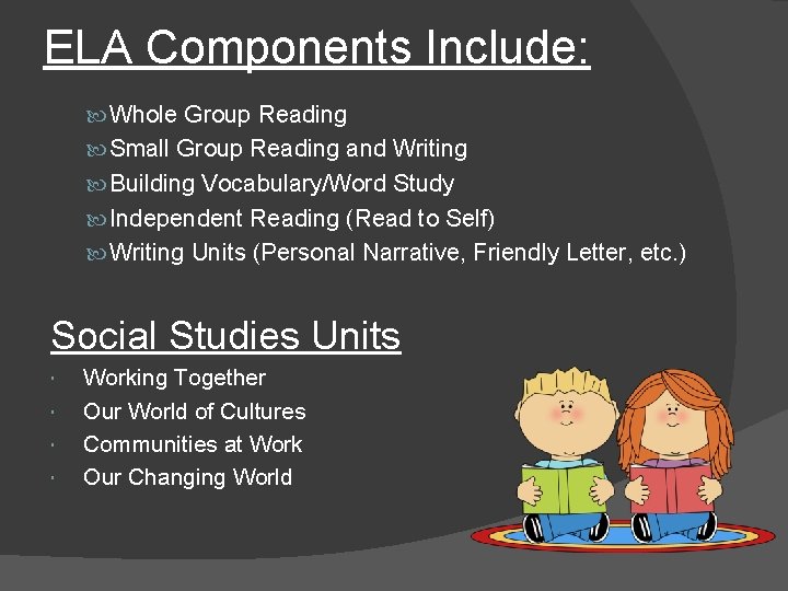 Back to School Night 1 st Grade 1