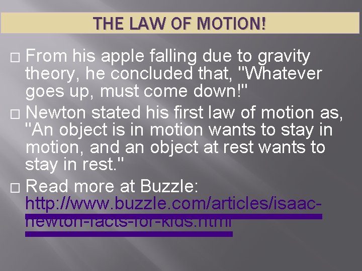 Sir Isaac Newtons 3 Laws of Nature BY
