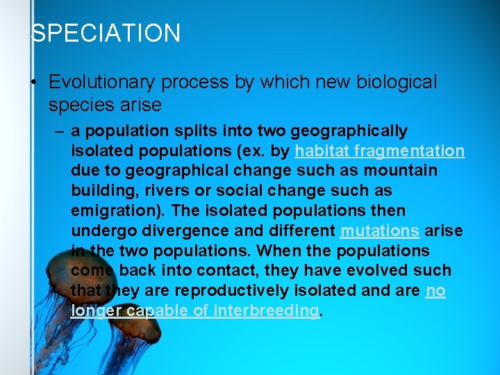 Content Standard 6 Describe evidence of species variation
