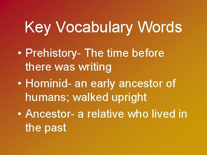 Chapter 2 Section 1 Warm Up Describe how