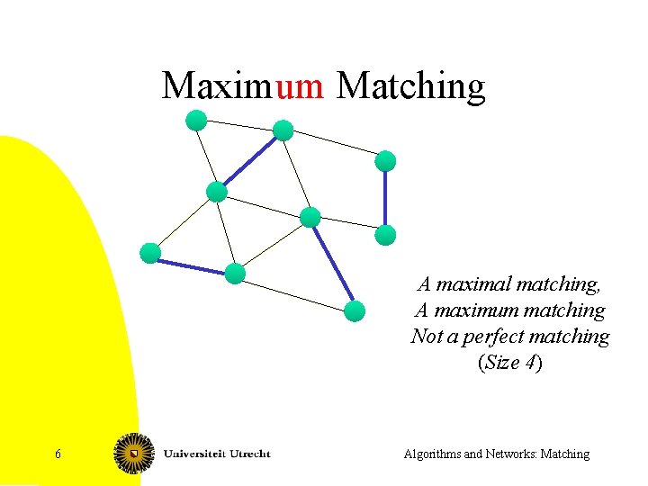 Matching Algorithms And Networks This Lecture Matching Problem