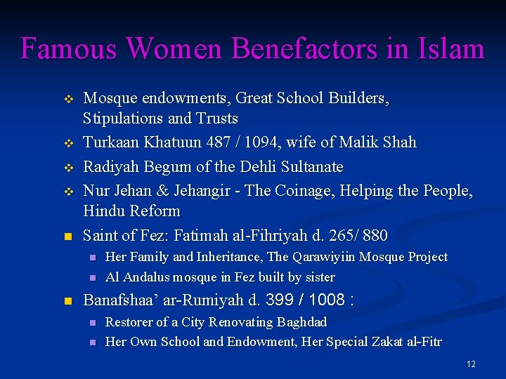 Famous Women in Islamic History Tarek Abu Noman