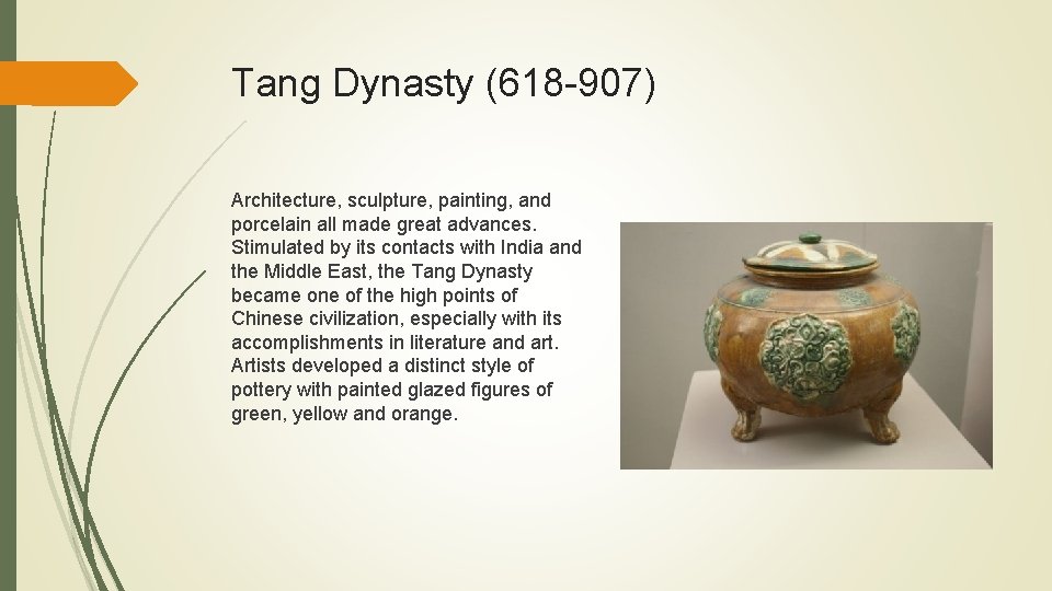 The Tang and Song Dynasties of China SWBAT