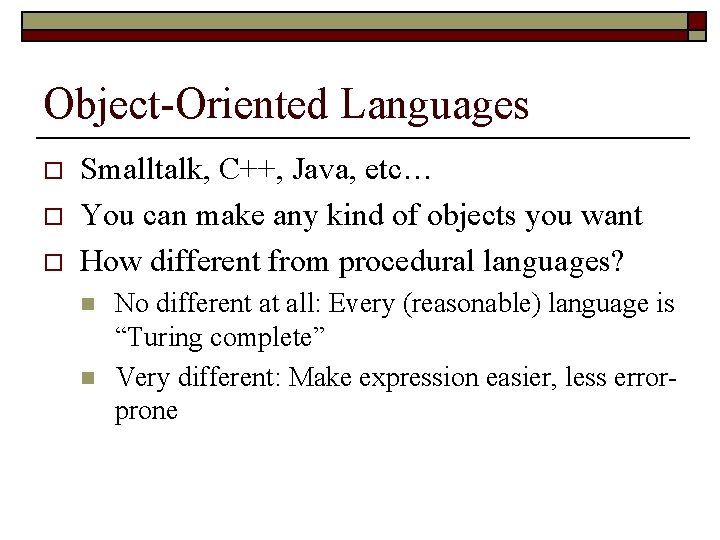 ObjectOriented Programming 95 712 C Sakir YUCEL MISMMSIT
