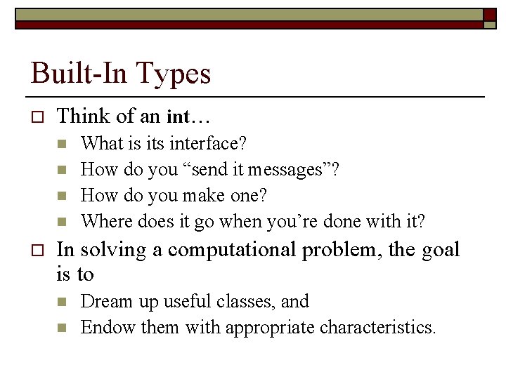 ObjectOriented Programming 95 712 C Sakir YUCEL MISMMSIT