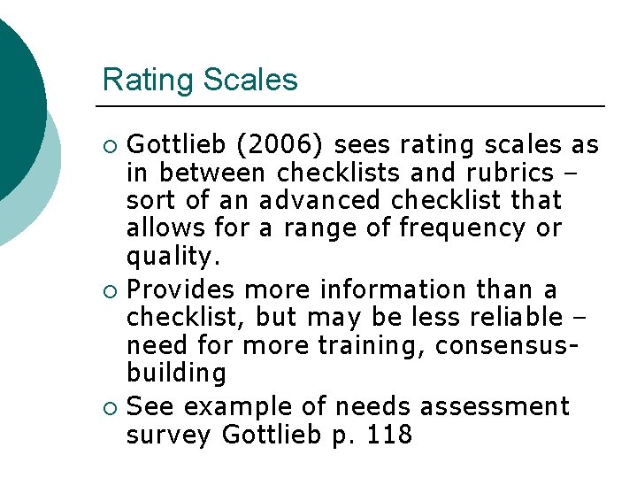 Performance Assessments Checklists Rating Scales Rubrics and Portfolios