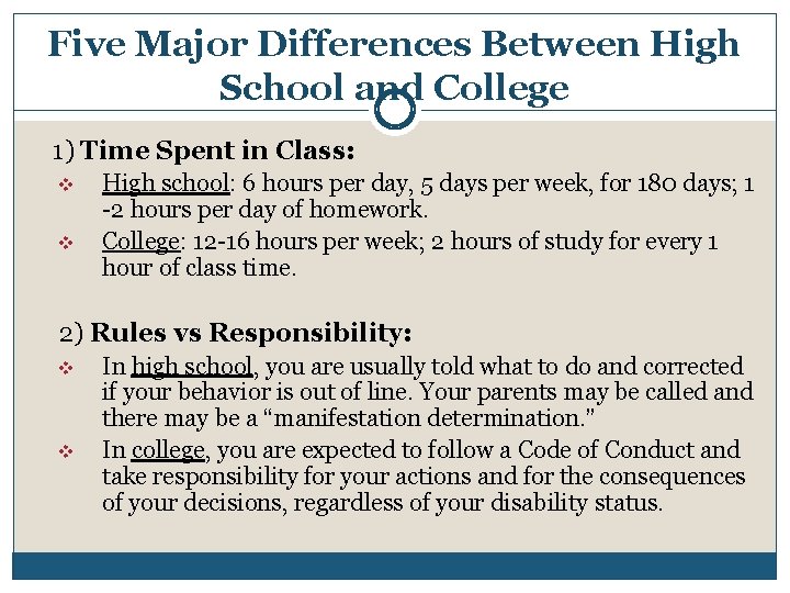 Transition To College Accommodations for Students With Disabilities