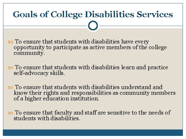 Transition To College Accommodations for Students With Disabilities