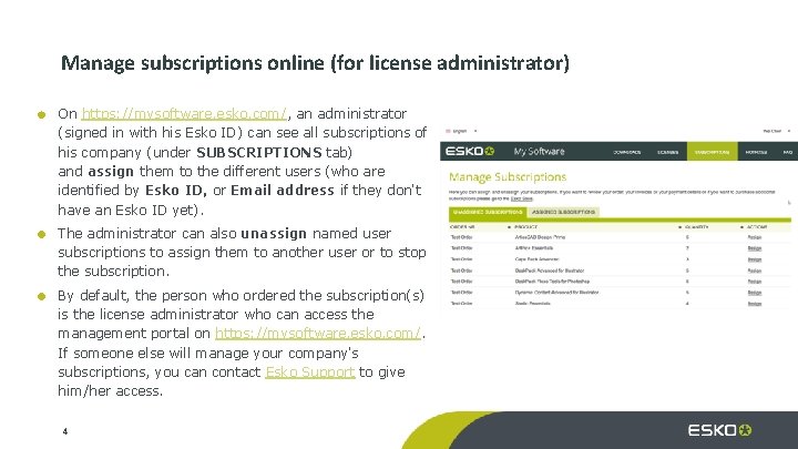Named user subscriptions for Cape Pack 16 Sep