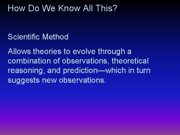 Astronomy Background from Chapter 1 Scientific Method Measurement