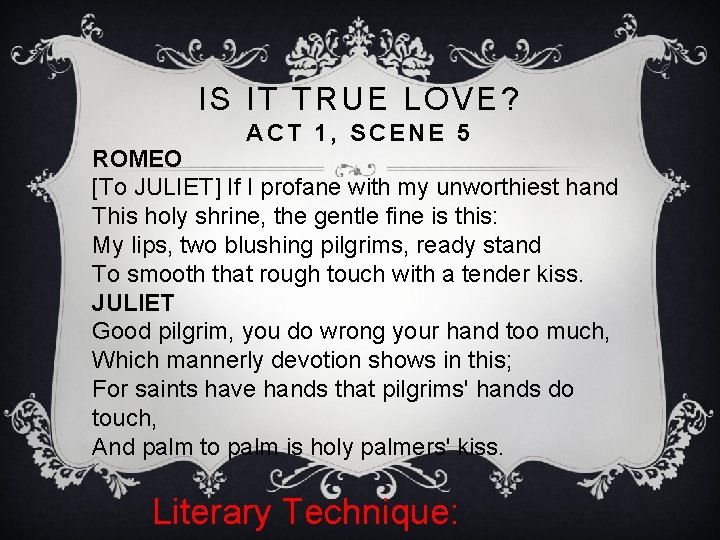 BEST LINES IN ROMEO JULIET By Ms Secko